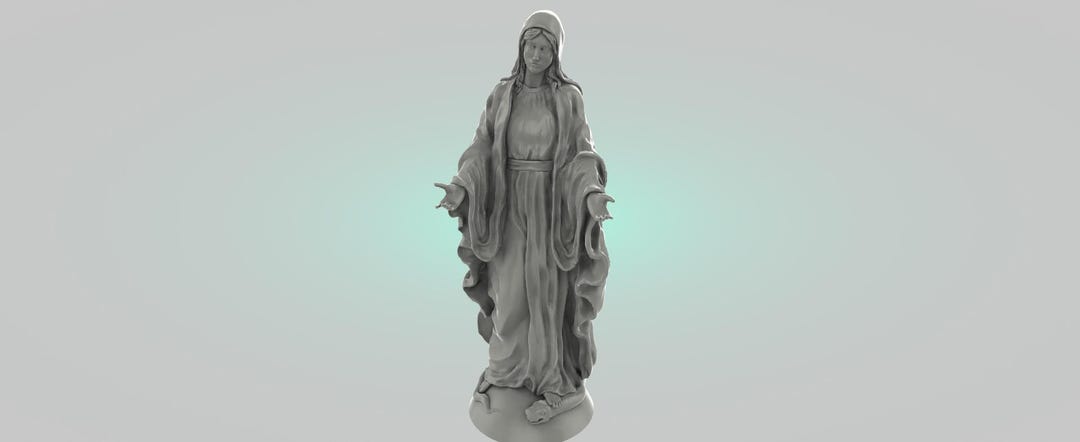 Holy Mary Figurine - Stl File for 3d Printer (digital Download) - Etsy