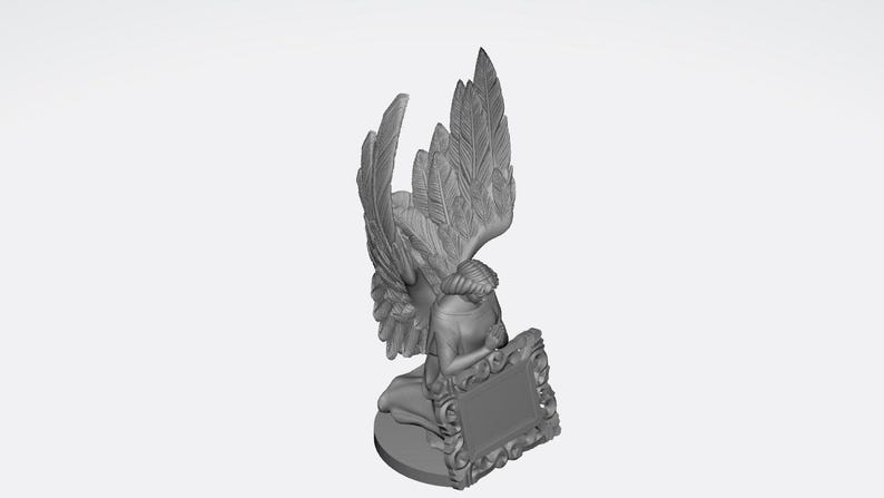 Angel With Picture Frame - Stl File for Resin 3d Printer, Digital ...