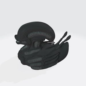 Black Xenomorph Duck Toy STL and OBJ File for 3d Printer and Animation ...