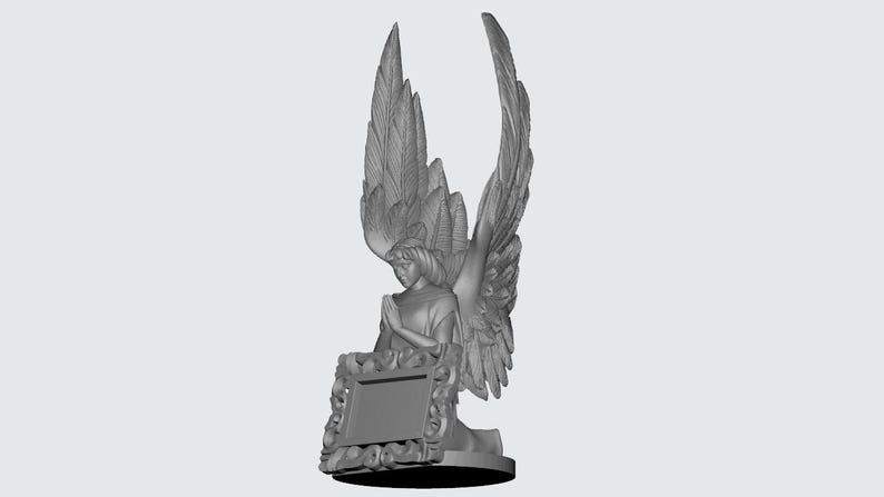 Angel With Picture Frame - Stl File for Resin 3d Printer, Digital ...