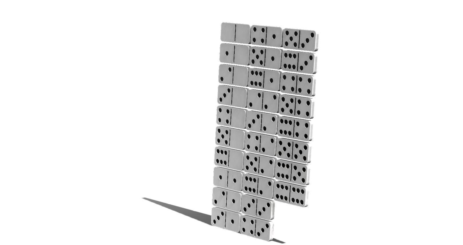 Printable Domino Set: 28 Double-six Dominoes (DXF, 3mf and STL File) - Etsy