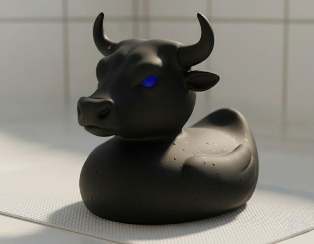 Bull Rubber Duck STL File for 3d Printer and Animation, Digital ...