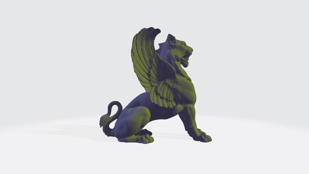 Lion Sculpture, Stl File for 3d Printer, Printable Lion Decoration ...