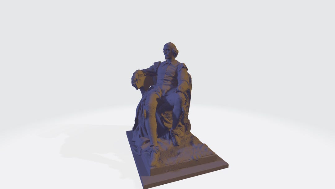 Stl File, William Shakespeare 3d Statue, Miniature Stl Statue, 3d ...