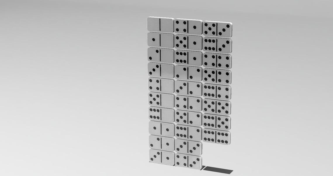 Domino Set, Board Game, Printable Domino Set, Printable Dominoes ...