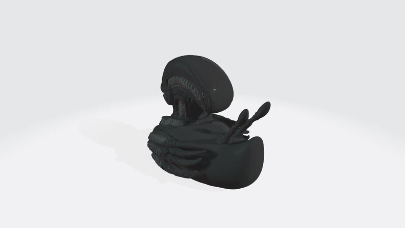 Black Xenomorph Duck Toy STL and OBJ File for 3d Printer and Animation ...