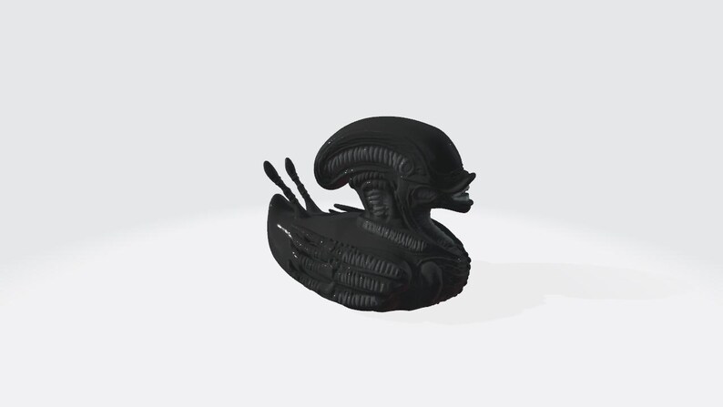 Black Xenomorph Duck Toy STL and OBJ File for 3d Printer and Animation ...