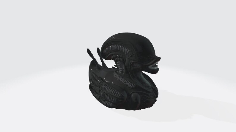 Black Xenomorph Duck Toy STL and OBJ File for 3d Printer and Animation ...