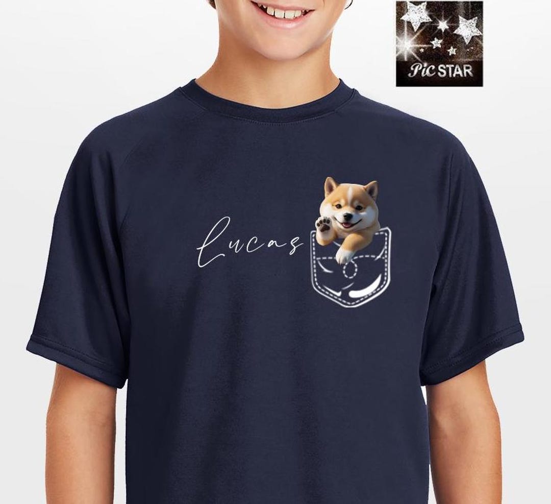 Pet (shiba Inu) in a Pocket T-shirts, Cute Shiba T-shirts, Dog Custom T ...