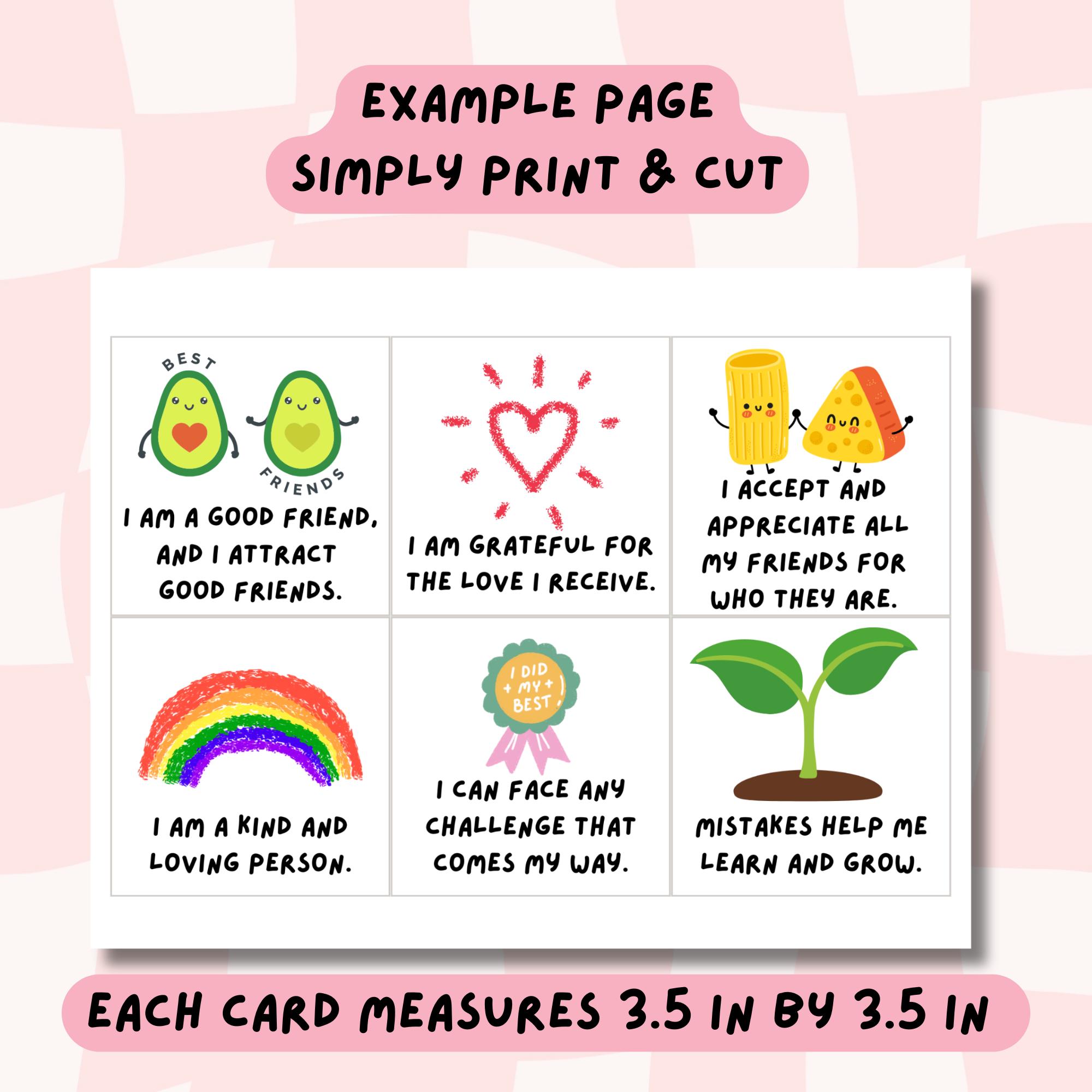 Affirmation Cards for Kids | Printable Affirmation Cards for Kids ...
