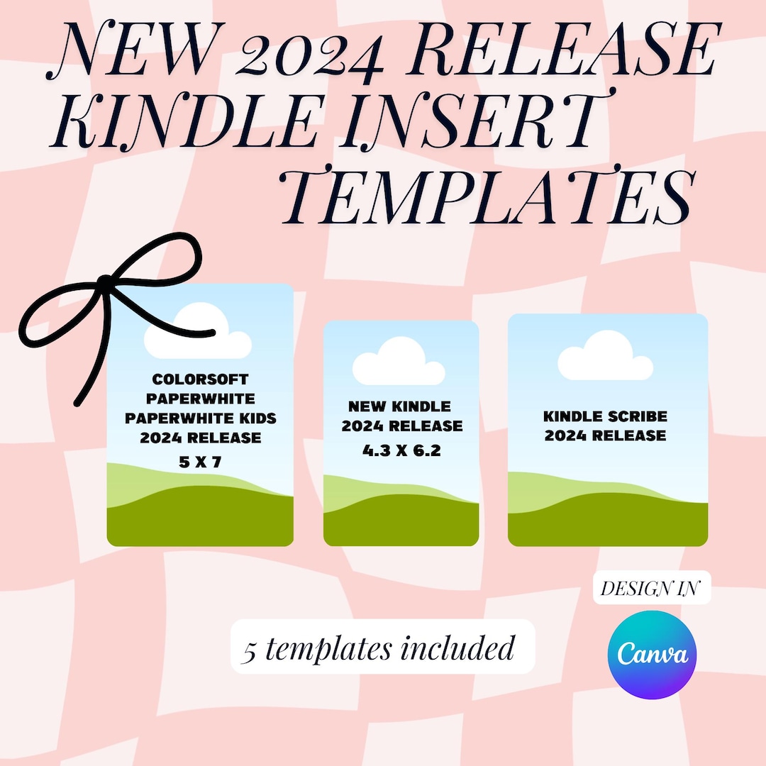 DIY Kindle Insert Template | New 2024 Kindle Release | Kindle Colorsoft ...