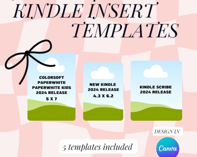 DIY Kindle Insert Template | New 2024 Kindle Release | Kindle Colorsoft ...