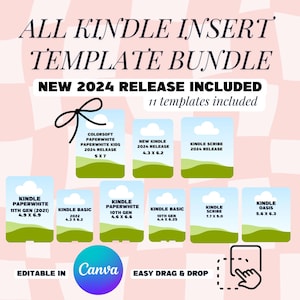 Kindle Oasis Canva Template - Etsy