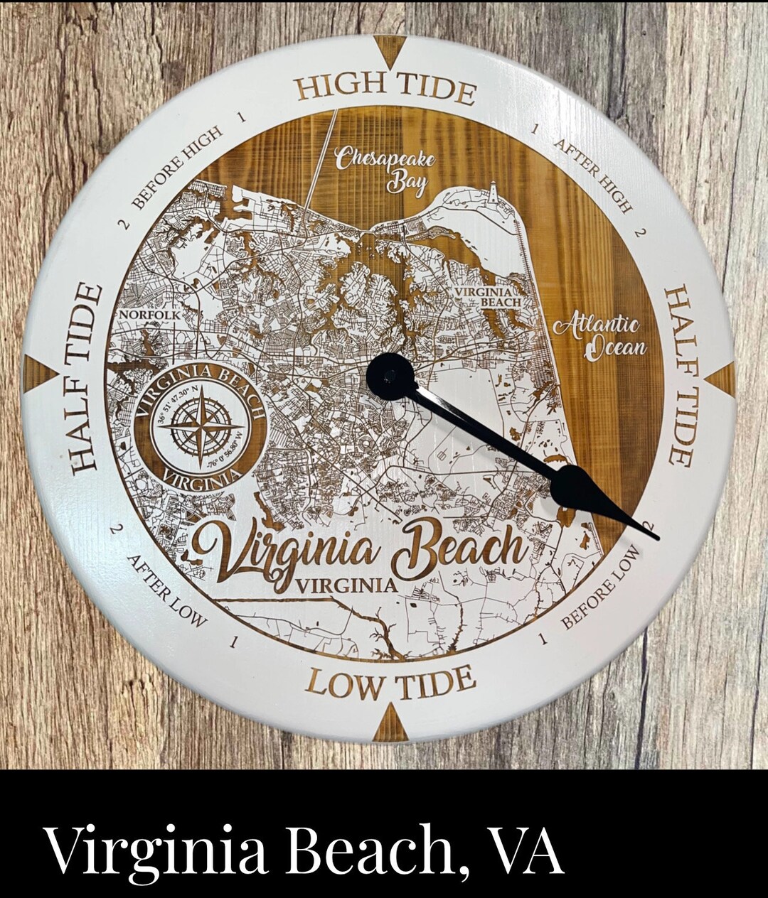 Virginia Lowcountry Tide Clocks for Cities/towns FREE Shipping! - Etsy
