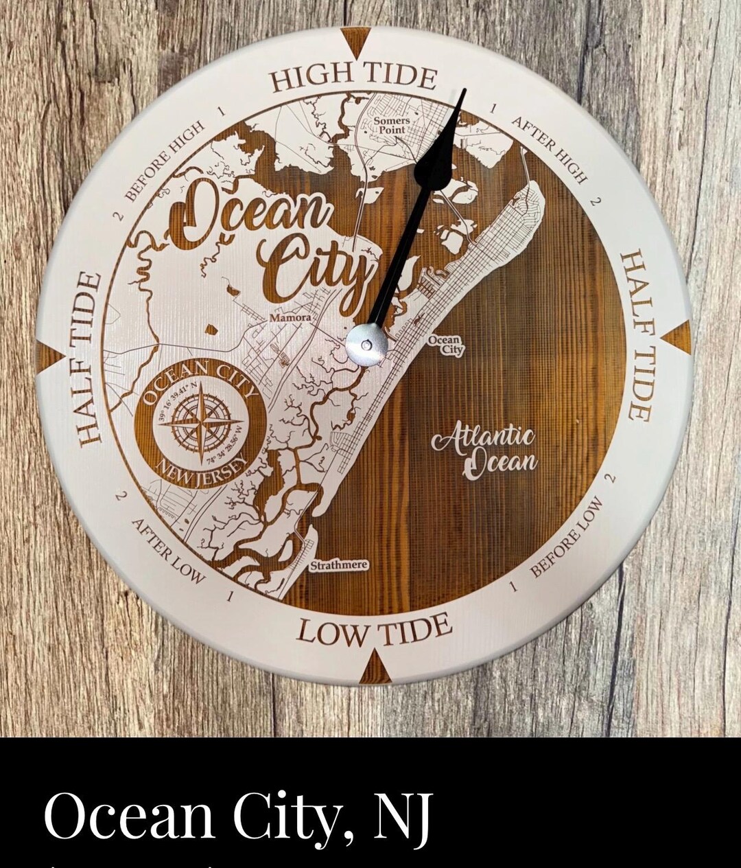 New Jersey Lowcountry Tide Clocks for Cities/towns FREE Shipping! - Etsy