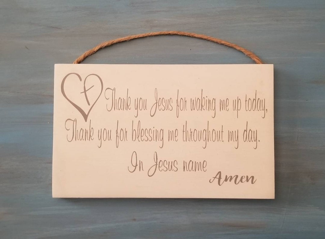Wall Sign (thank You Jesus) Lg - Etsy