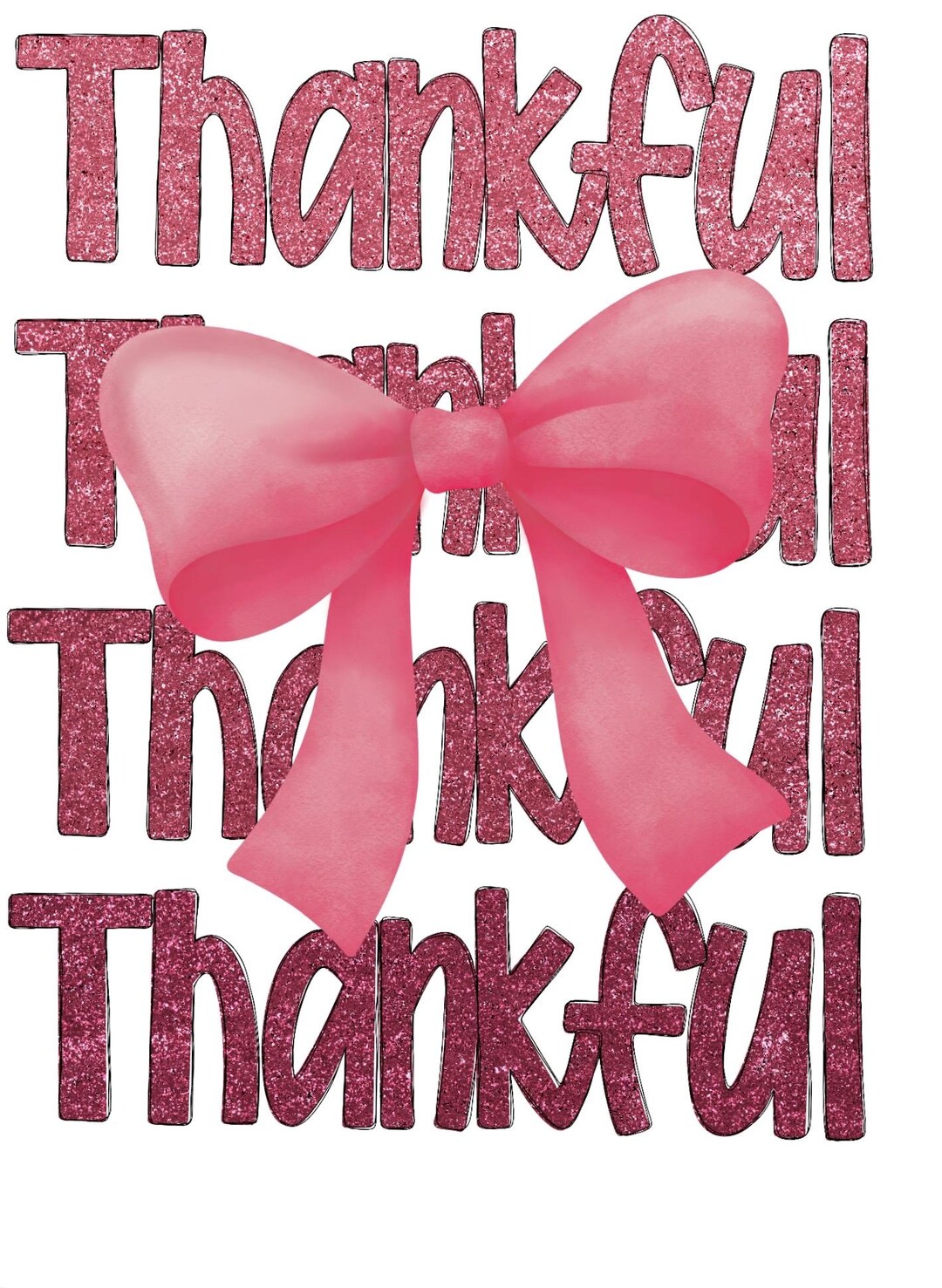 Pink Glitter Thankful Bow PNG, Coqutte Png, Thankful Png, Pink Svg ...