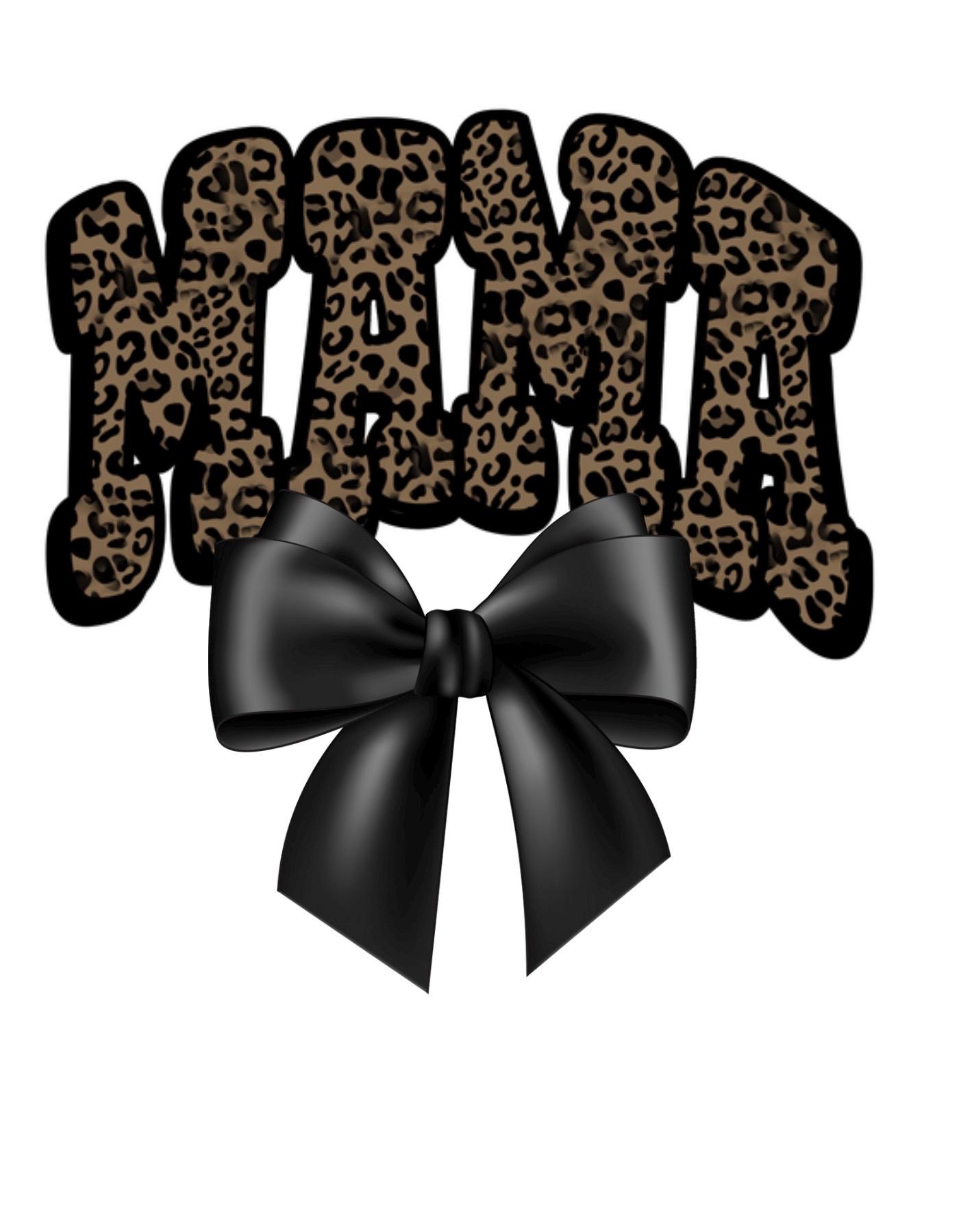 Leopard Mama Bow Png,bow Mama Png, Mama Png, Mama Svg, Leopard Print ...