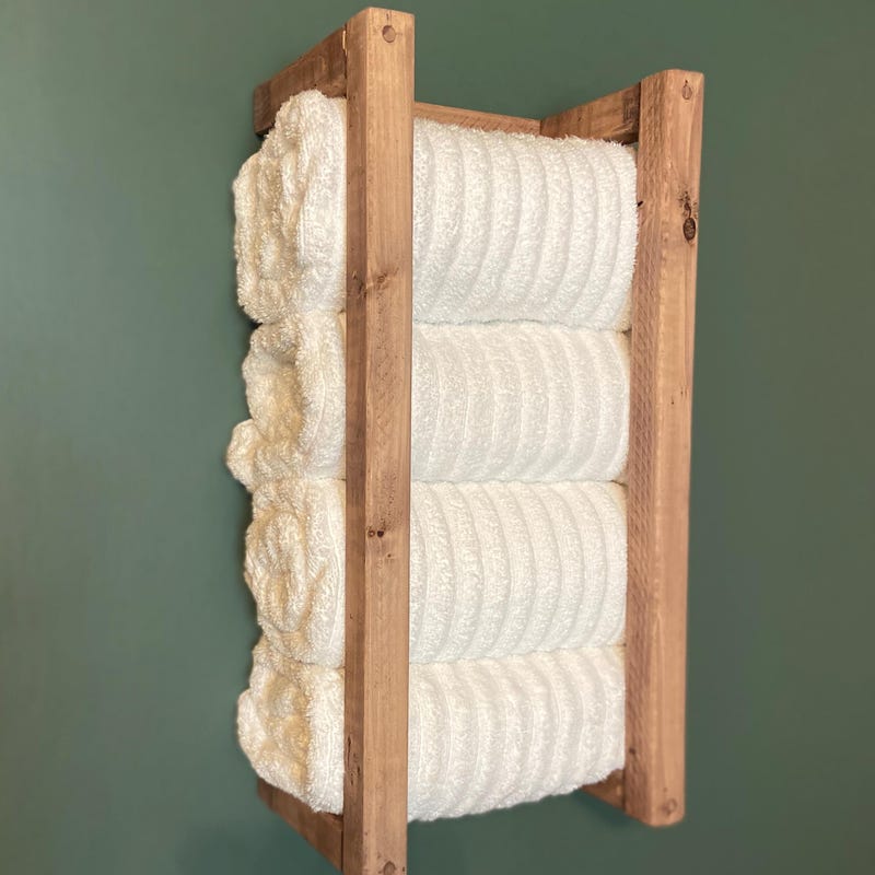 Wood Towel Rack - Etsy
