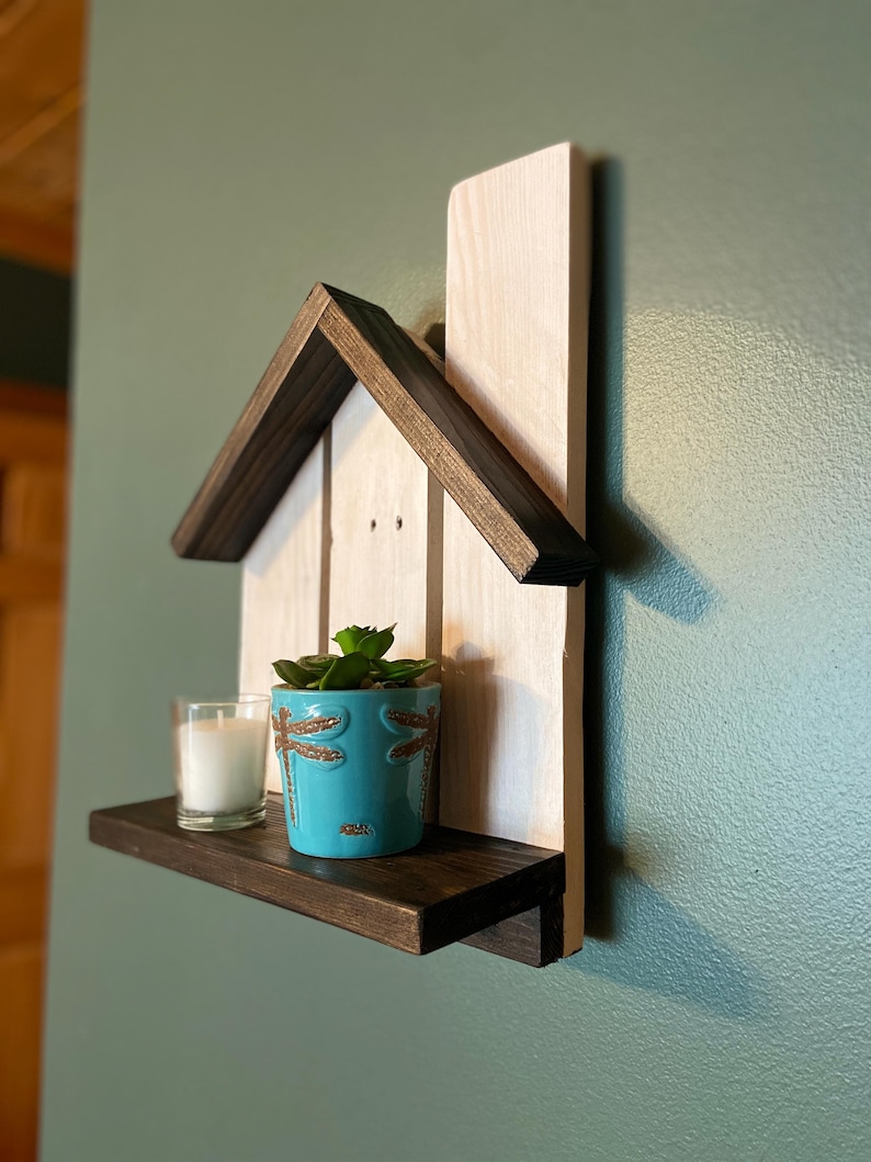 Rustic Farmhouse Wall Shelf Decor Wall Art. Gift for Her, Gift for Him ...