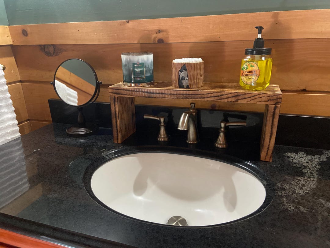 Red Oak Over Faucet Sink Shelf - Etsy
