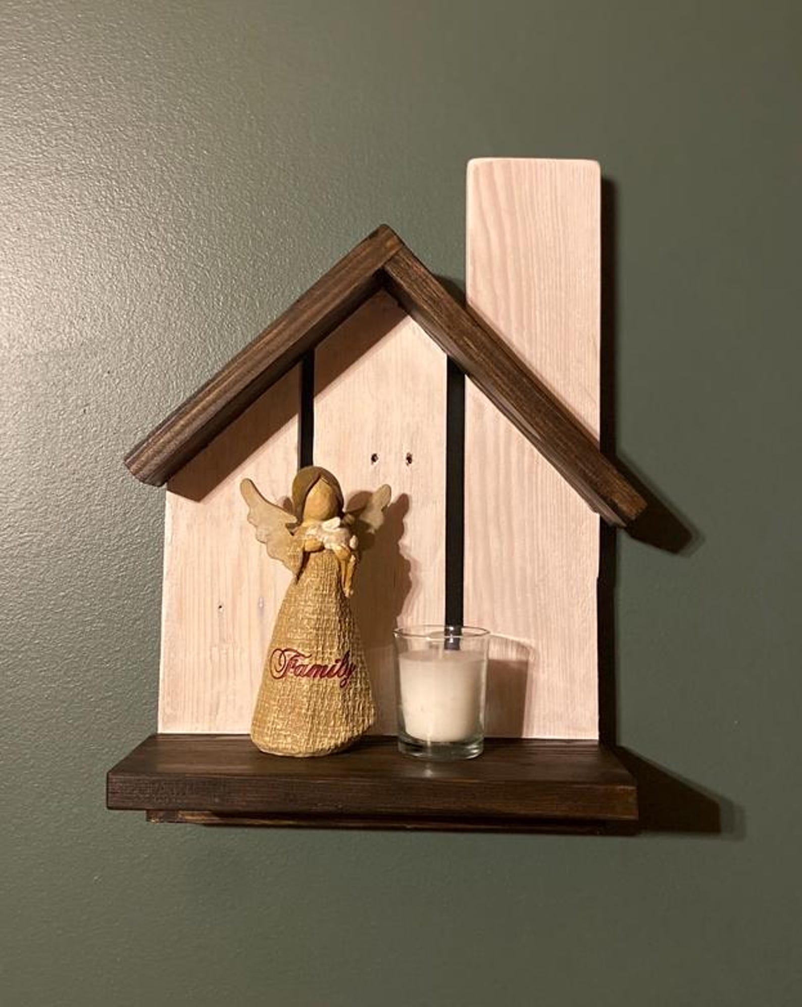 Rustic Farmhouse Wall Shelf Decor Wall Art. Gift for Her, Gift for Him ...