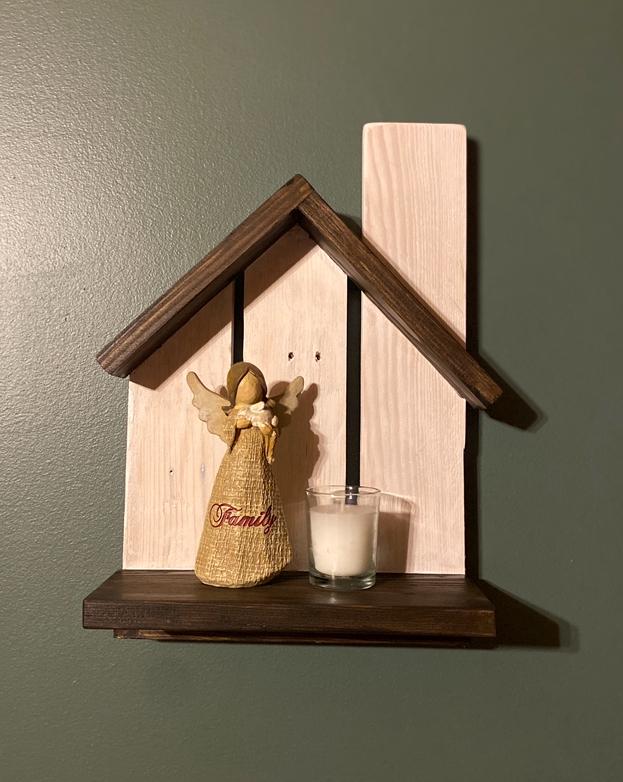 Rustic Farmhouse Wall Shelf Decor Wall Art. Gift for Her, Gift for Him ...