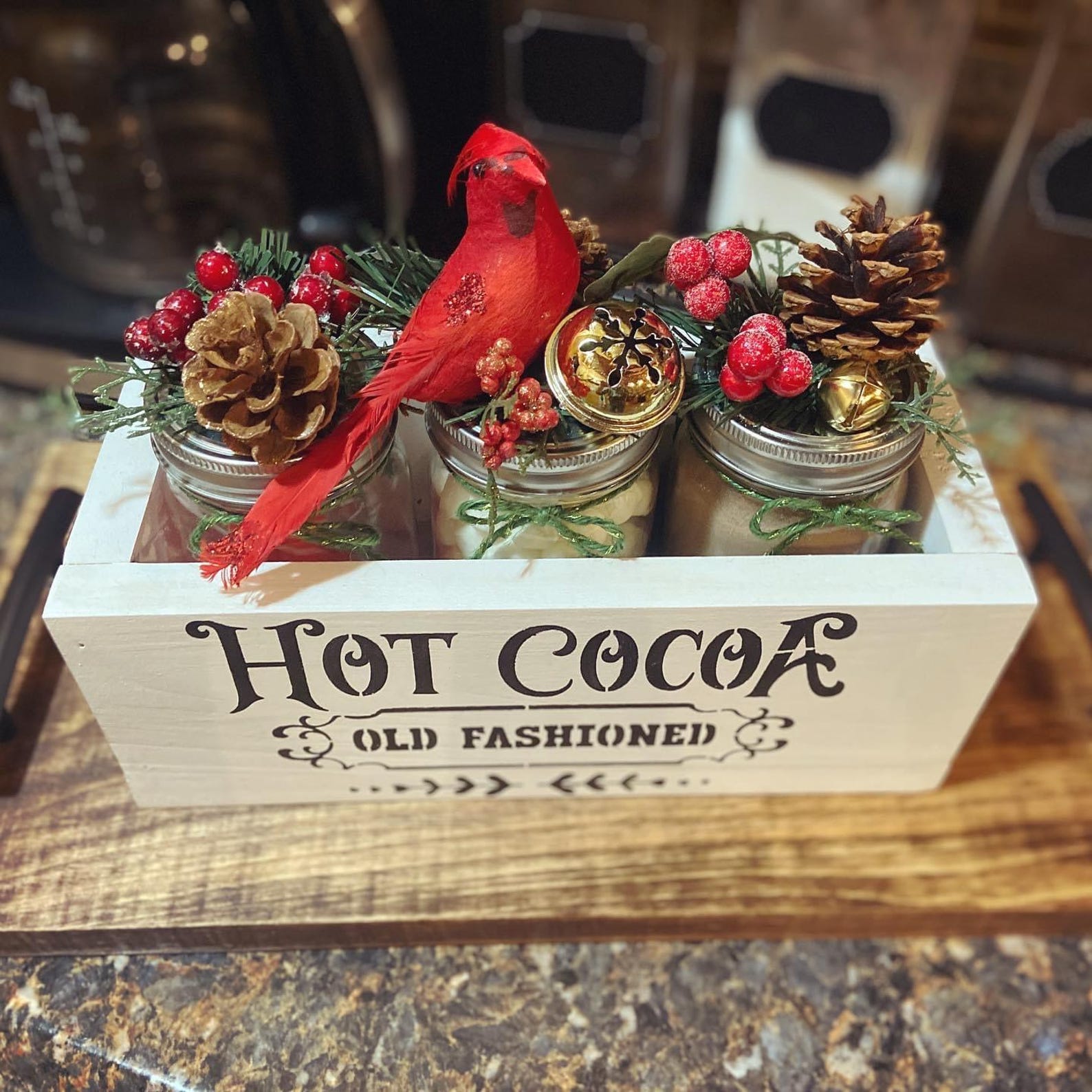 Hot Cocoa Bar and Serving Tray Set. Hot Cocoa Station, Hot Cocoa Box ...
