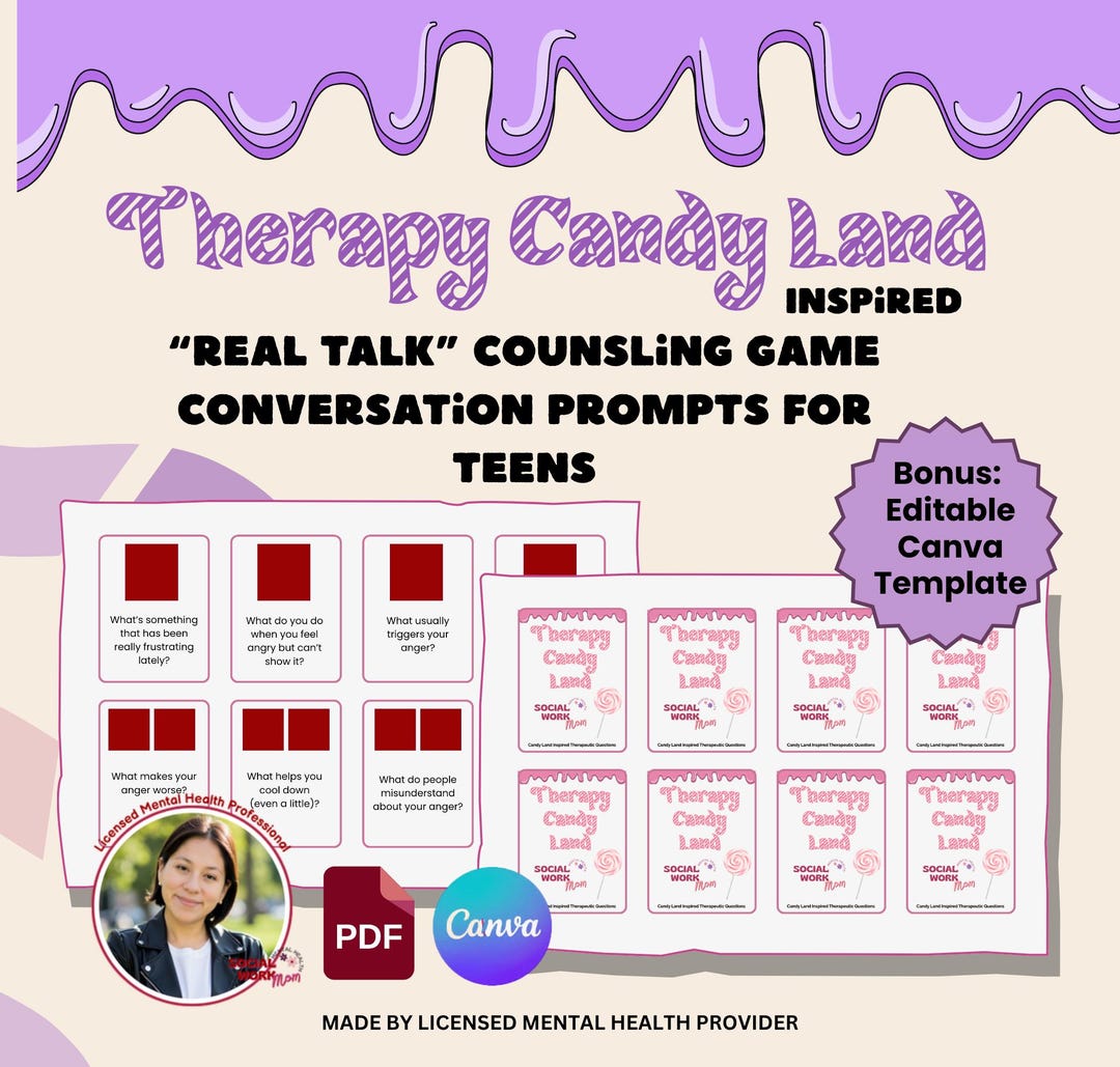Candy Land Counseling Game for Teens - Etsy