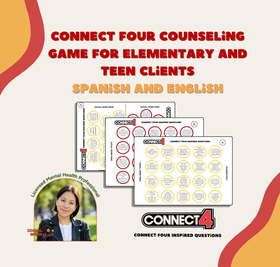 Connect Four Counseling Game for Elementary and Teen Clients in Spanish ...