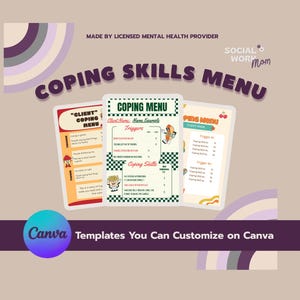 Coping Skills Menu - Etsy