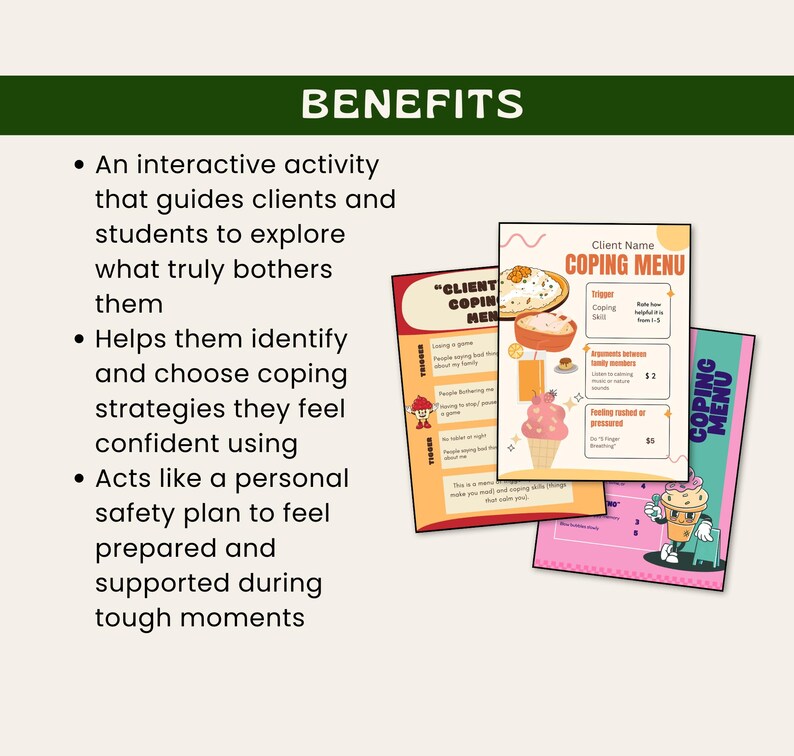 Coping Skills Menu - Etsy
