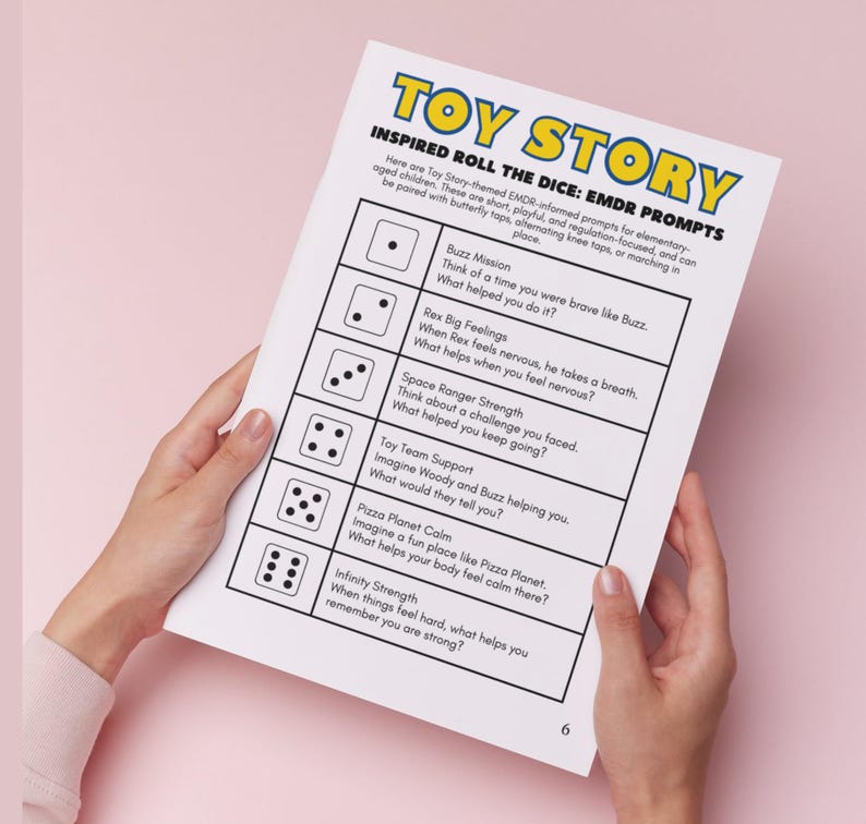 Roll the Dice Therapy Game Toy Story Inspired (spanish/english) - Etsy UK