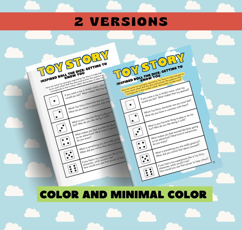 Roll the Dice Therapy Game Toy Story Inspired (spanish/english) - Etsy UK