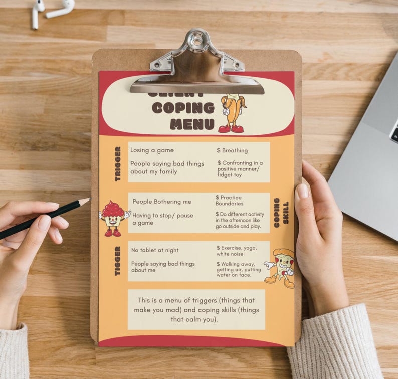 Coping Skills Menu - Etsy