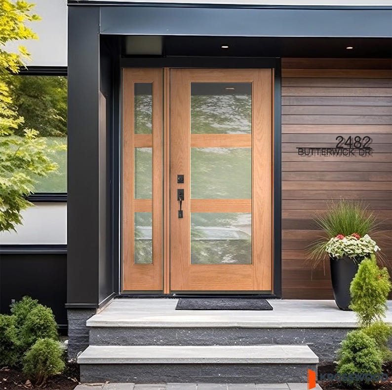 Personalized Stylish Name & Address Display, Outdoor Address Sign ...