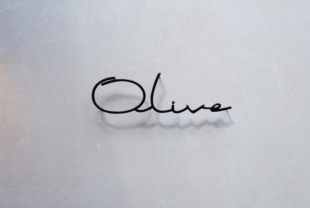 Custom Cursive Metal Sign for Personalized Home Decor, Metal Name Sign ...