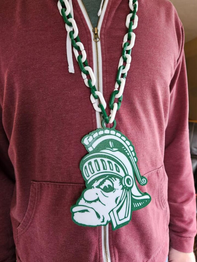 Custom 3D Printed Big Fan Drip Chain, Oversized Sports Chain Necklace ...