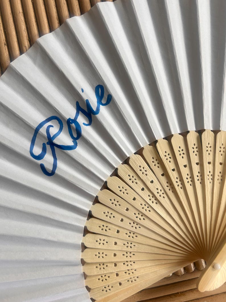 Personalised Paper Hand Fans - Etsy