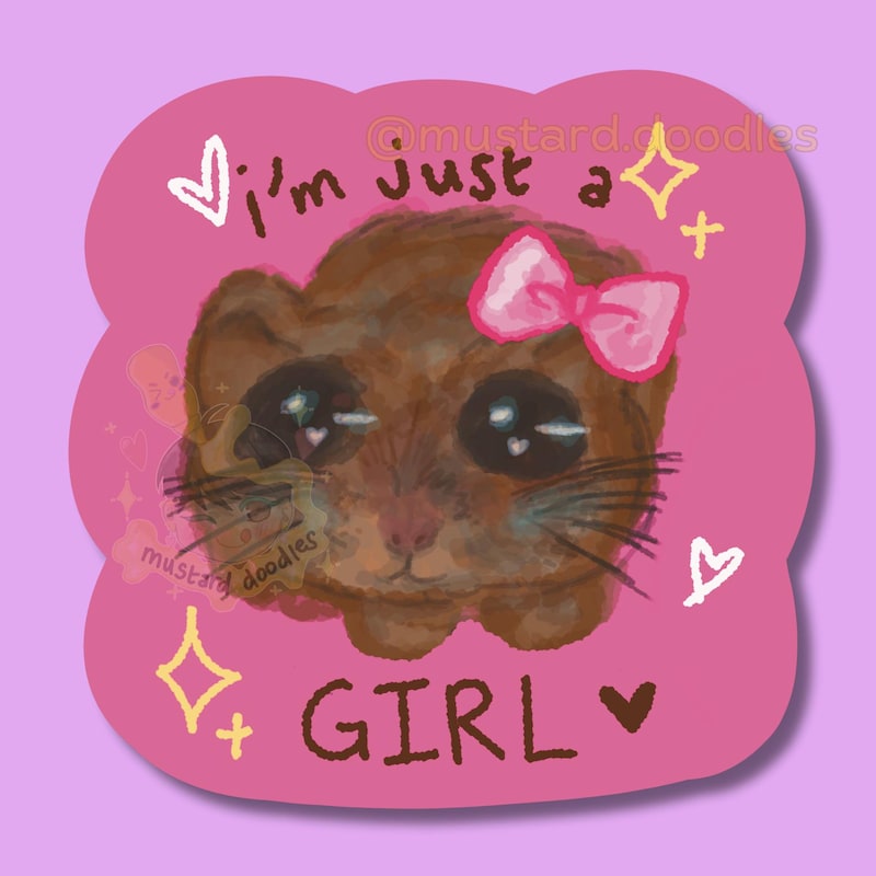 Im Just a Girl Hamster - Etsy