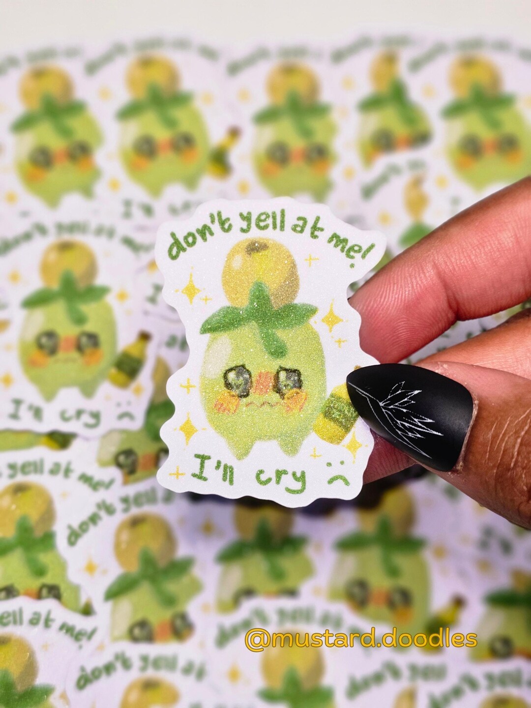 Smoliv Frosted Sticker | Sparkly Glitter | Crying Humor Funny | Gifts ...