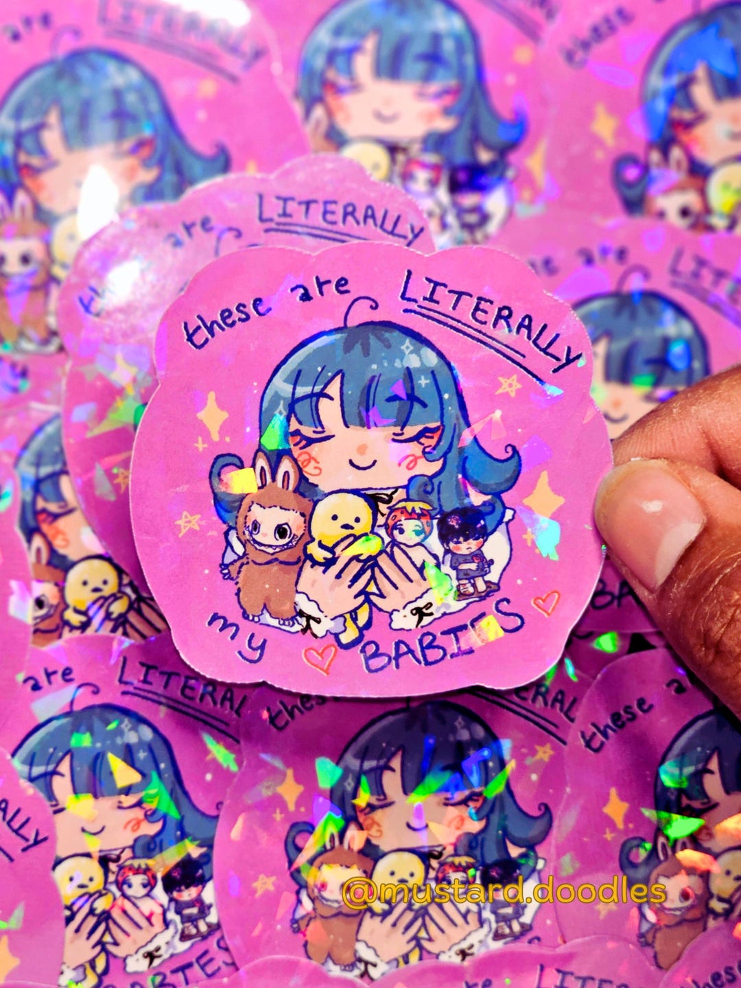 Trinket Blind Box Toys Sticker | These Are Literally My Babies | Labubu ...