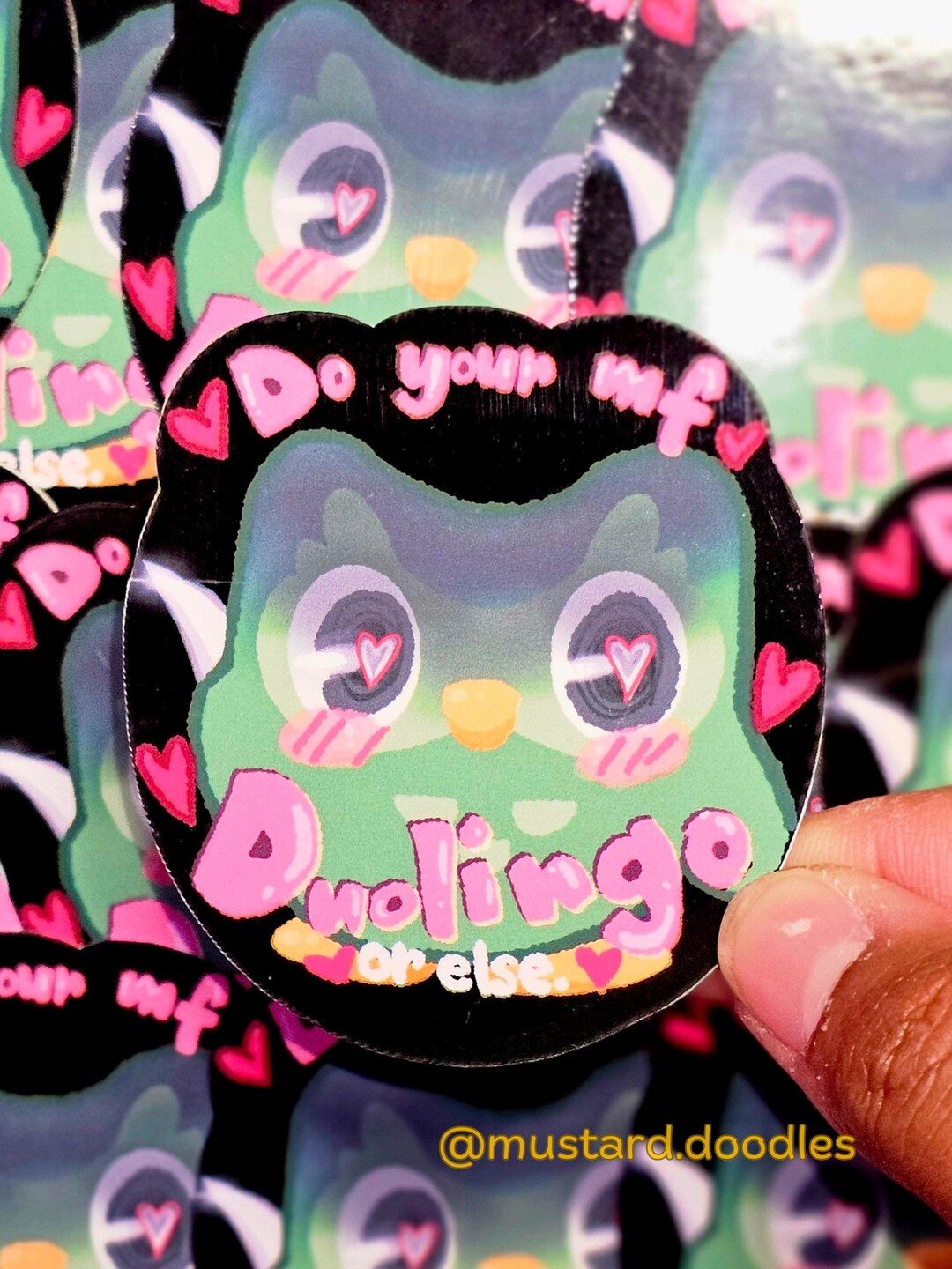 Duolingo Vinyl Sticker | Funny Gift for Friends Family Coworkers ...