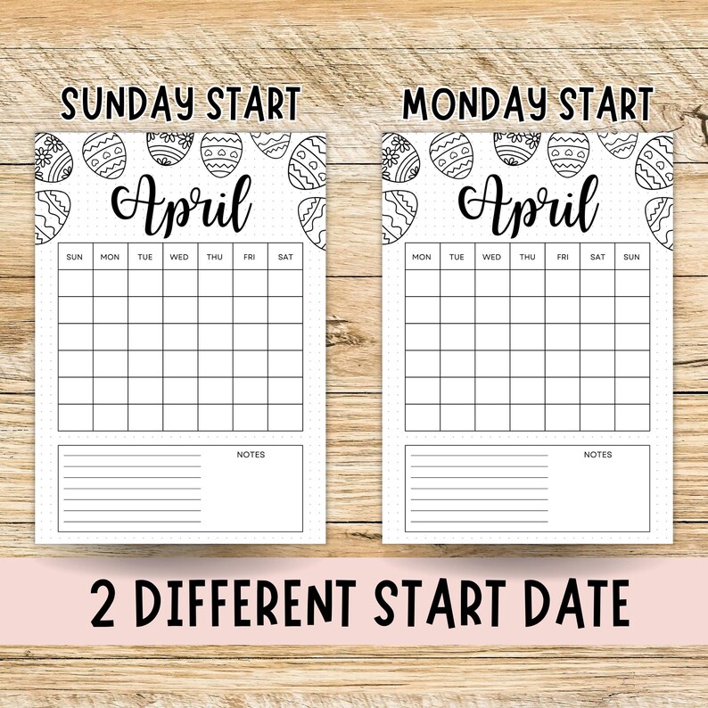 April Title Page & Calendar Canva Template PRINTABLE Calendar - April ...