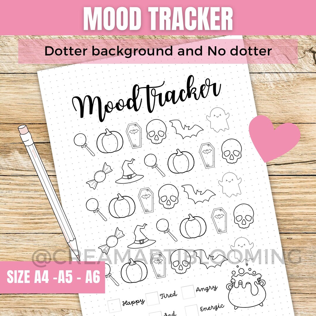 Halloween Mood Tracker Printable: A4 A5 A6 Sizes (digital Download) - Etsy