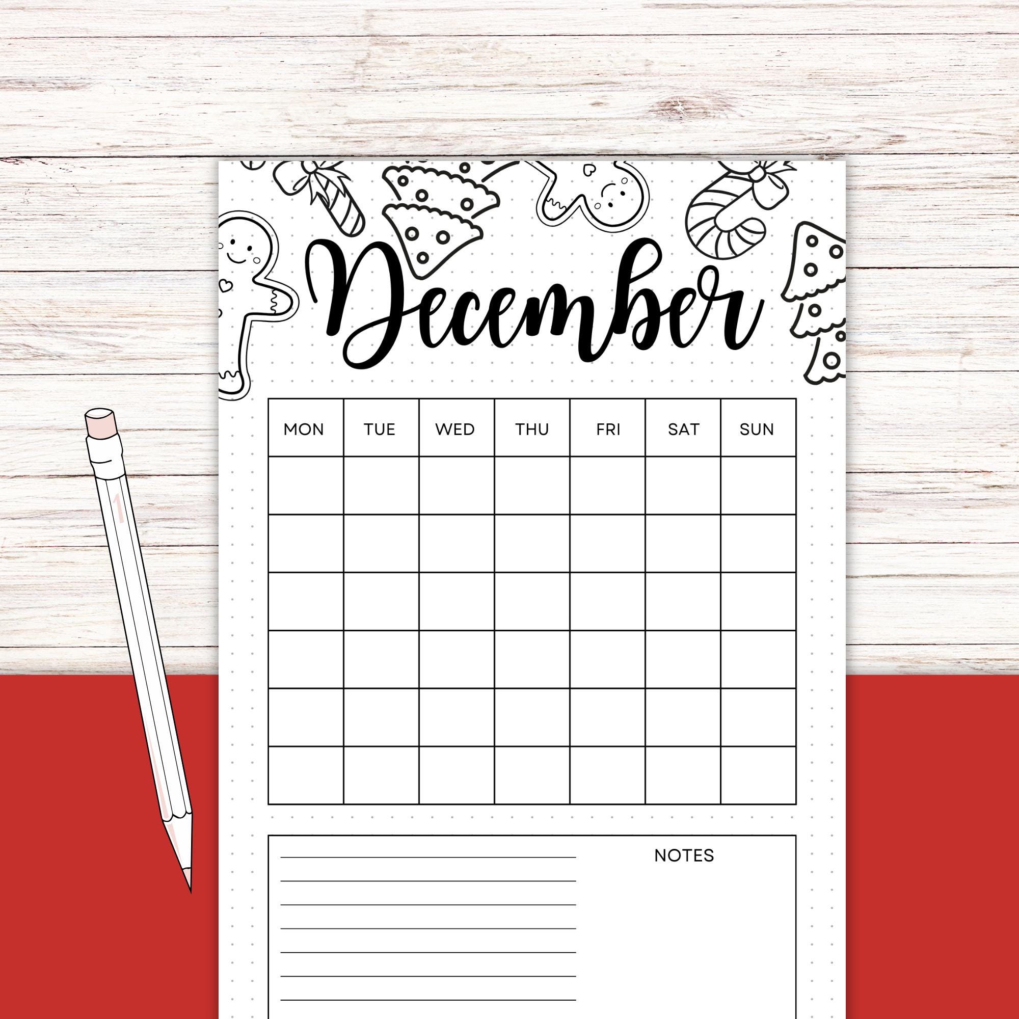 Monthly Calendar Bundle Editable Canva Template, Printable Calendar A4 ...