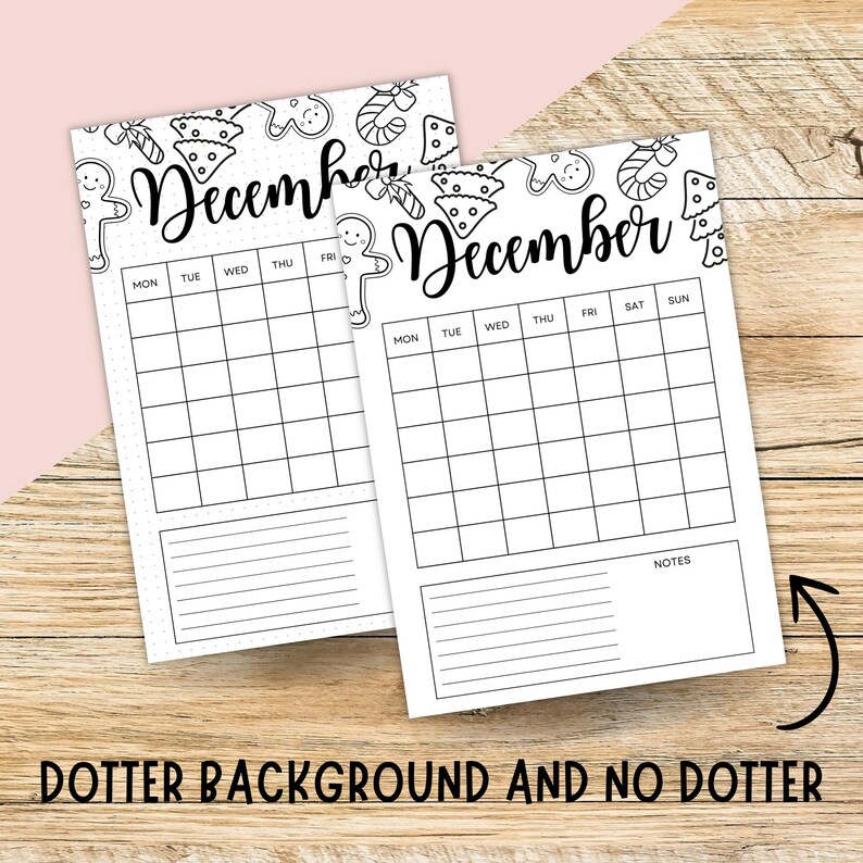 December Calendar Canva Template Editable Printable December Title Page ...