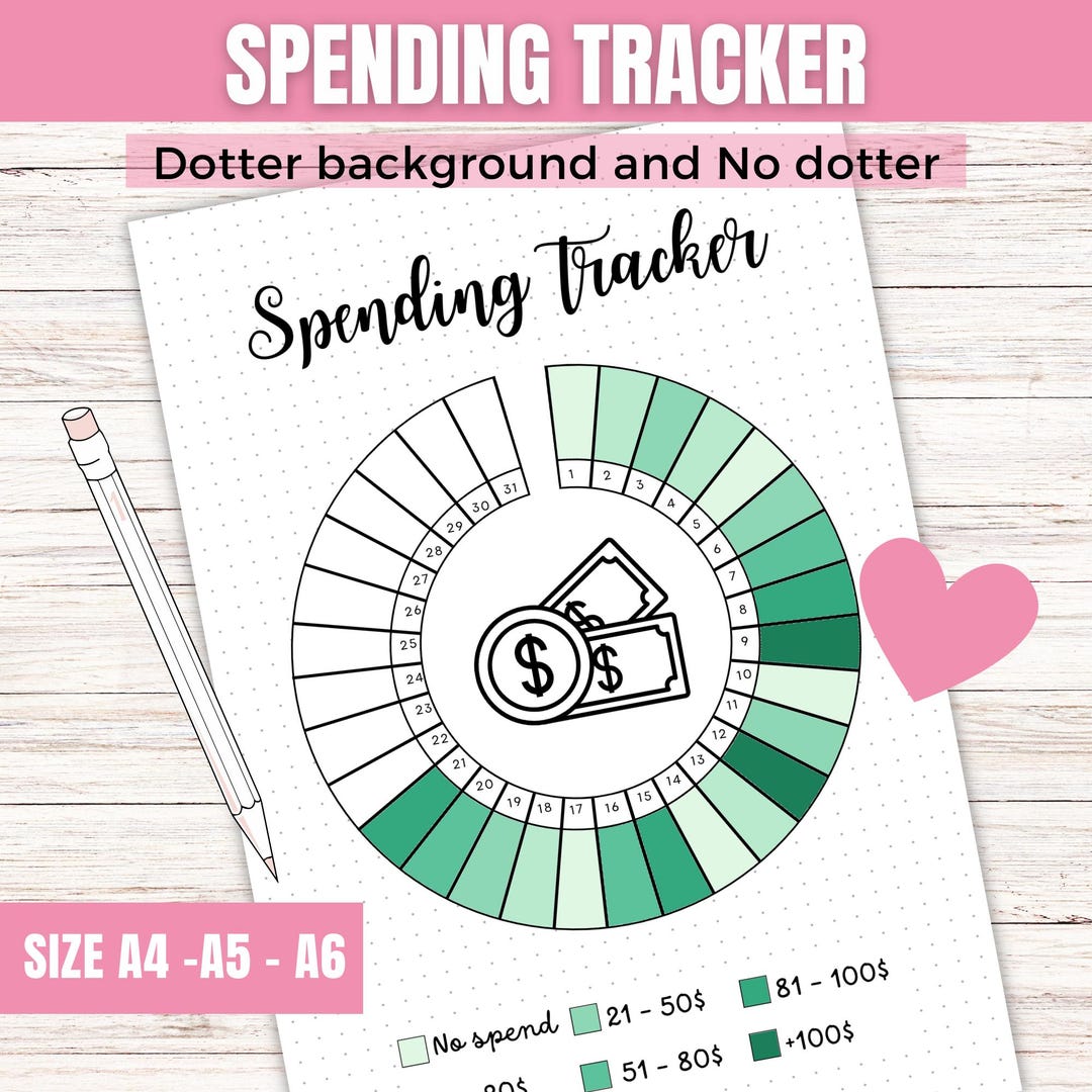 Spending Tracker Budget Planner Pages Printable, Monthly Expense ...