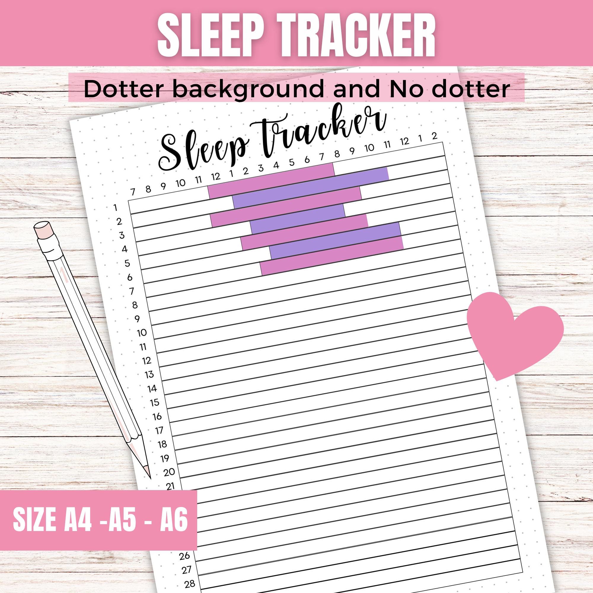 Monthly Sleep Tracker | Printable Bullet Journal Page, Health Journal ...