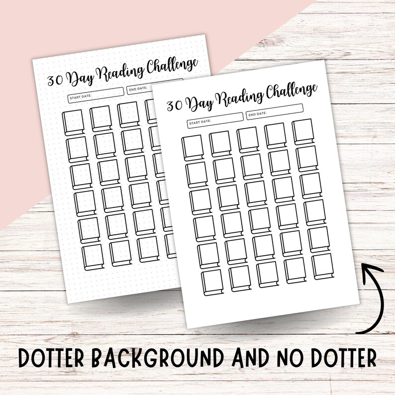 30 Day Reading Challenge Printable – Reading Tracker Bullet Journal ...